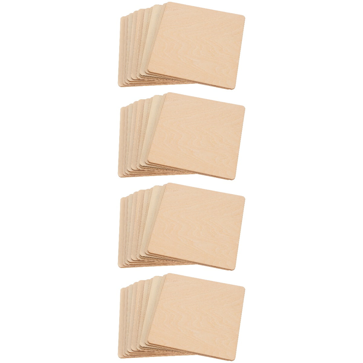 40 Pcs Hand Painted Wood Panel Plain Wooden Slice Wooden Decor Blank ...
