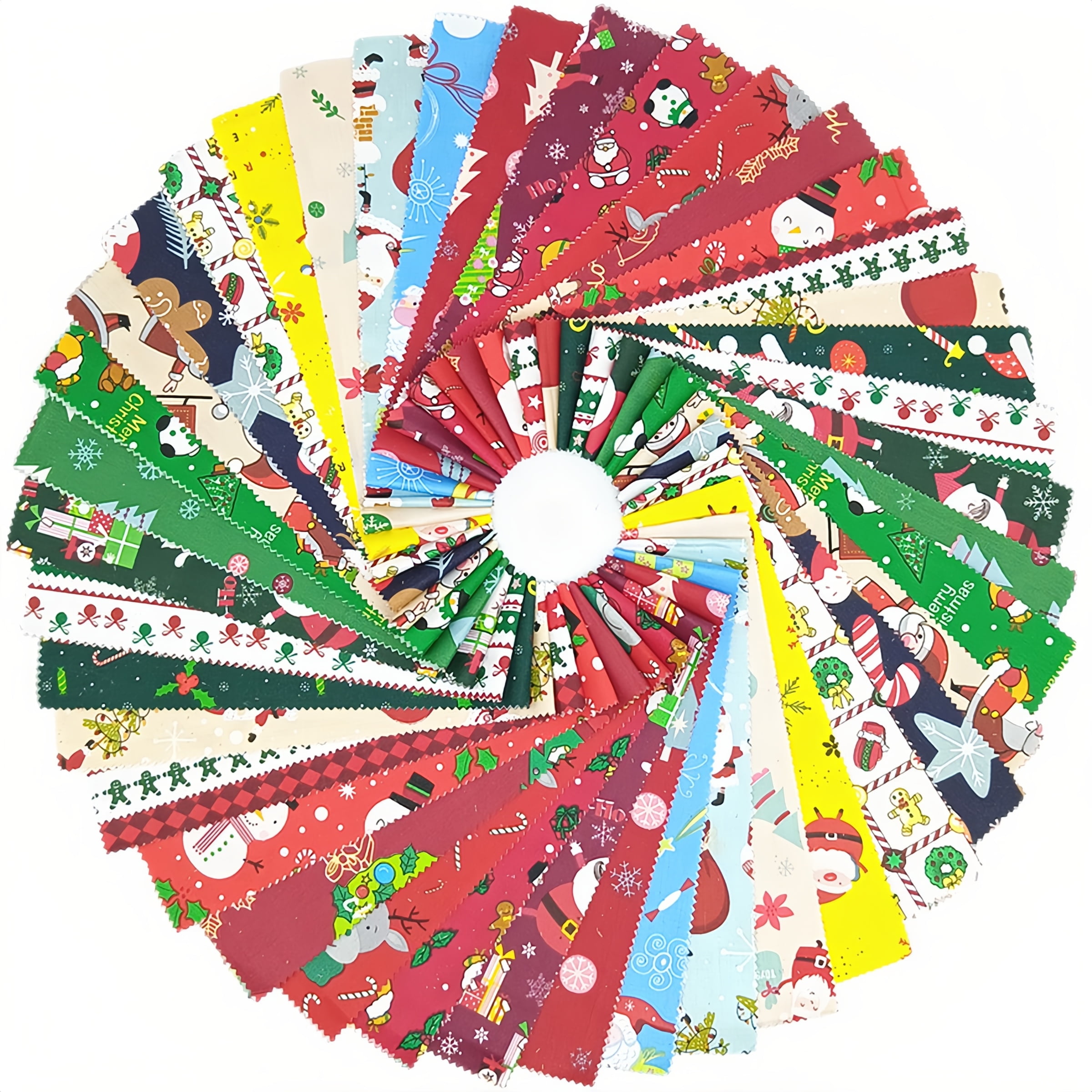 40 Pcs Jelly Roll Fabric Strips for Quilting Fabric, Sewing Supplies ...