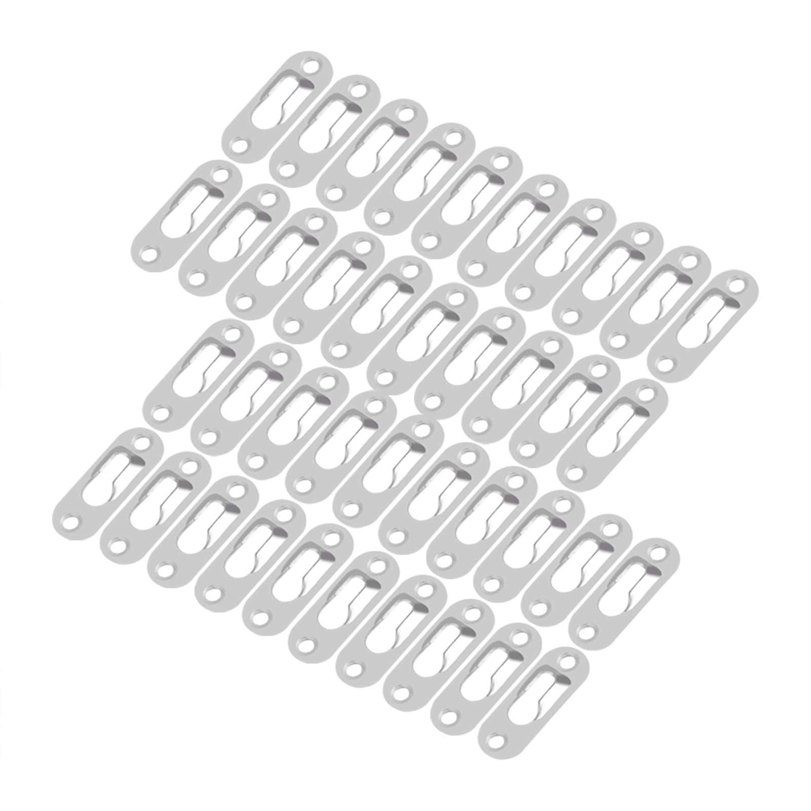 40 Pcs Keyhole Hangers,Metal Fasteners Keyhole Hangers,Silver Tone ...