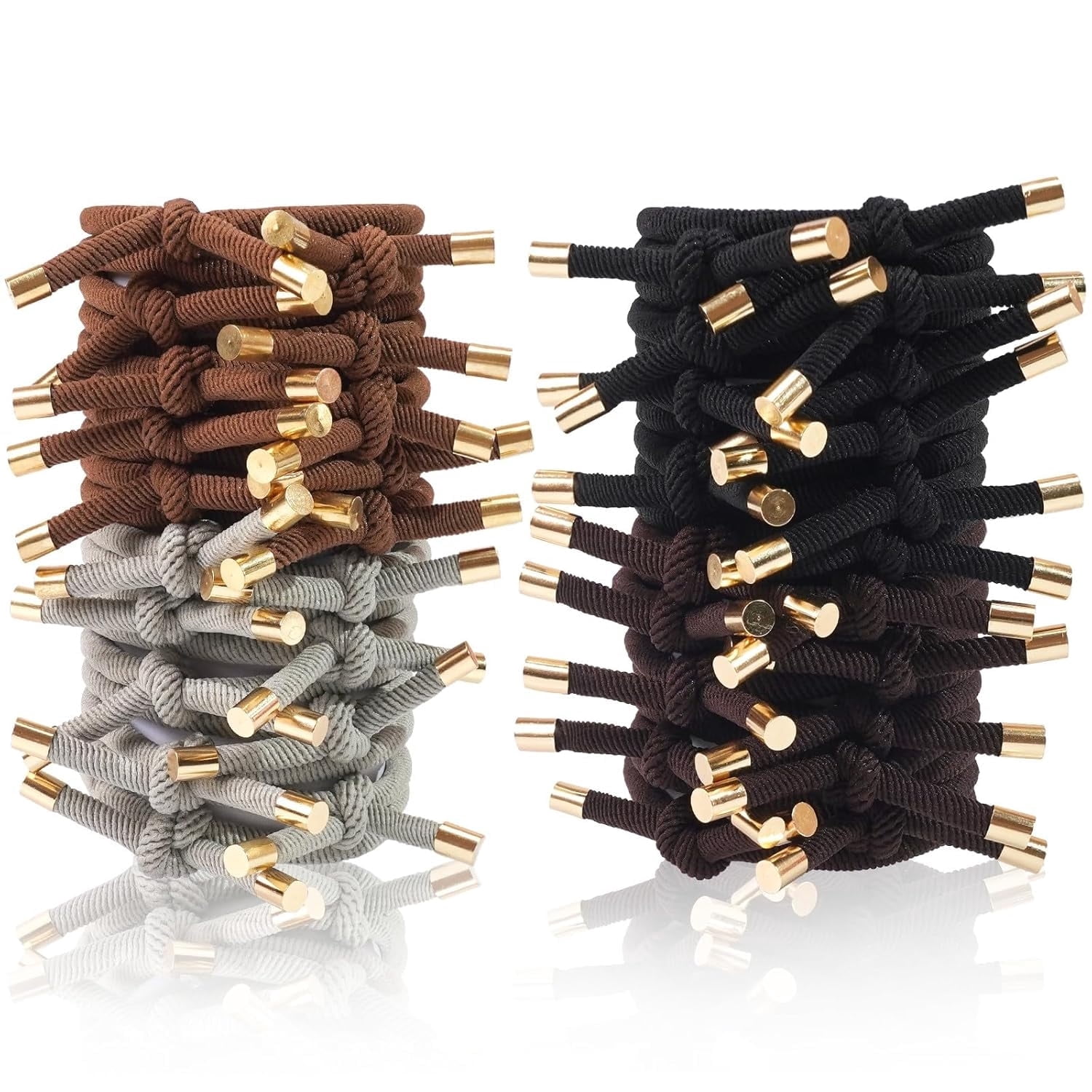 40 Pcs Knotted Hair Ties,Adjustable Ponytail Holders,Elastics Hair Rope ...
