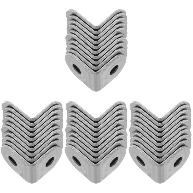 40 Pcs L-shaped Corner Code Small L Brackets Stainless Steel Bracket ...