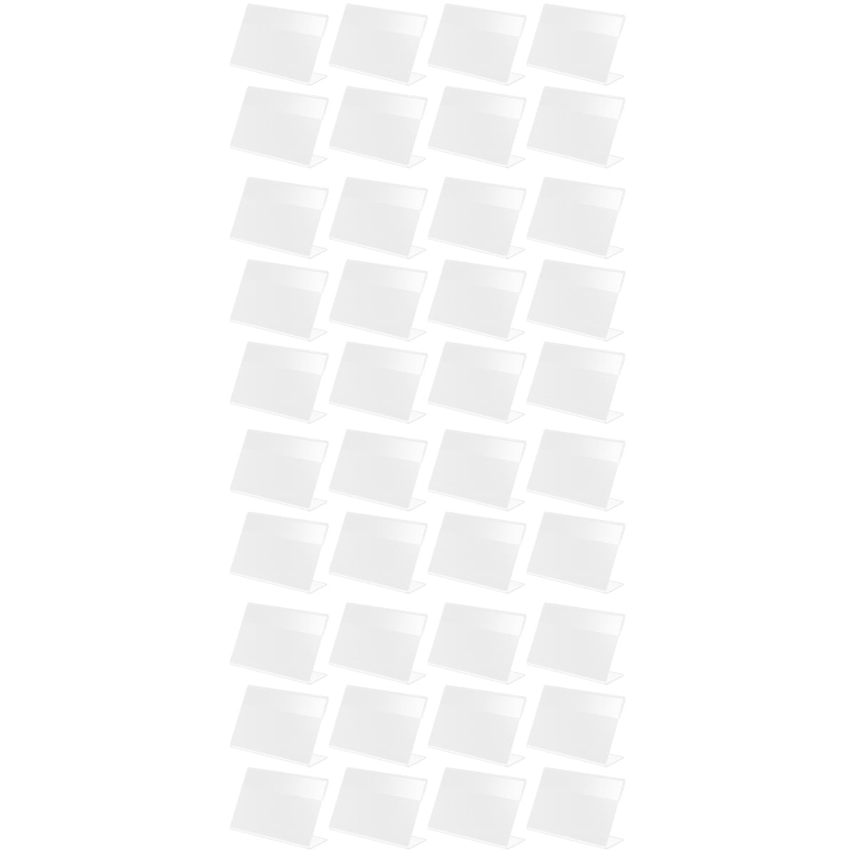 40 Pcs Label Holder Display Shelves Shelf Clear Plastic Storage Bins ...