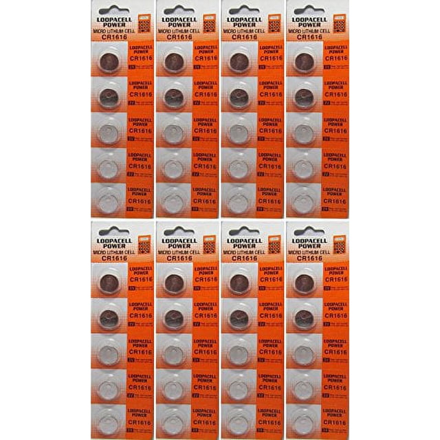 40 Pcs Loopacell CR1616 Watch / Electronic / Keyless Entry Battery, 3.0 ...