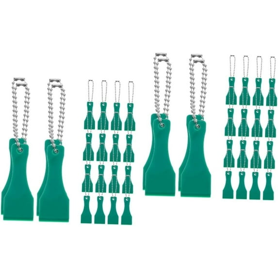 40 Pcs Lottery Scratch Tool Colored Tabs Resin Crafts Plastic Keychain ...