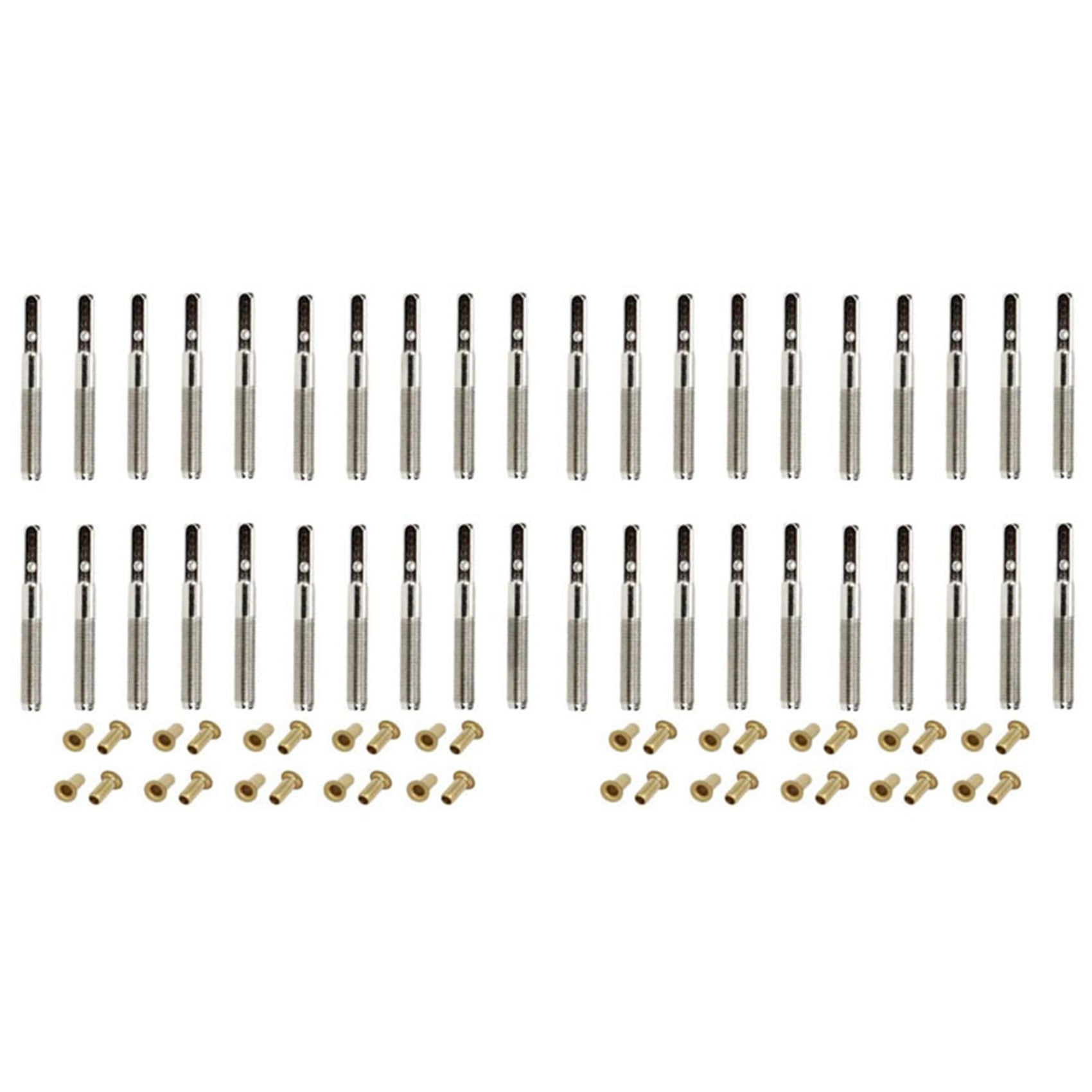 40 Pcs Lyre Harp Tuning Pin Nails with Rivets Set for Small Musical ...
