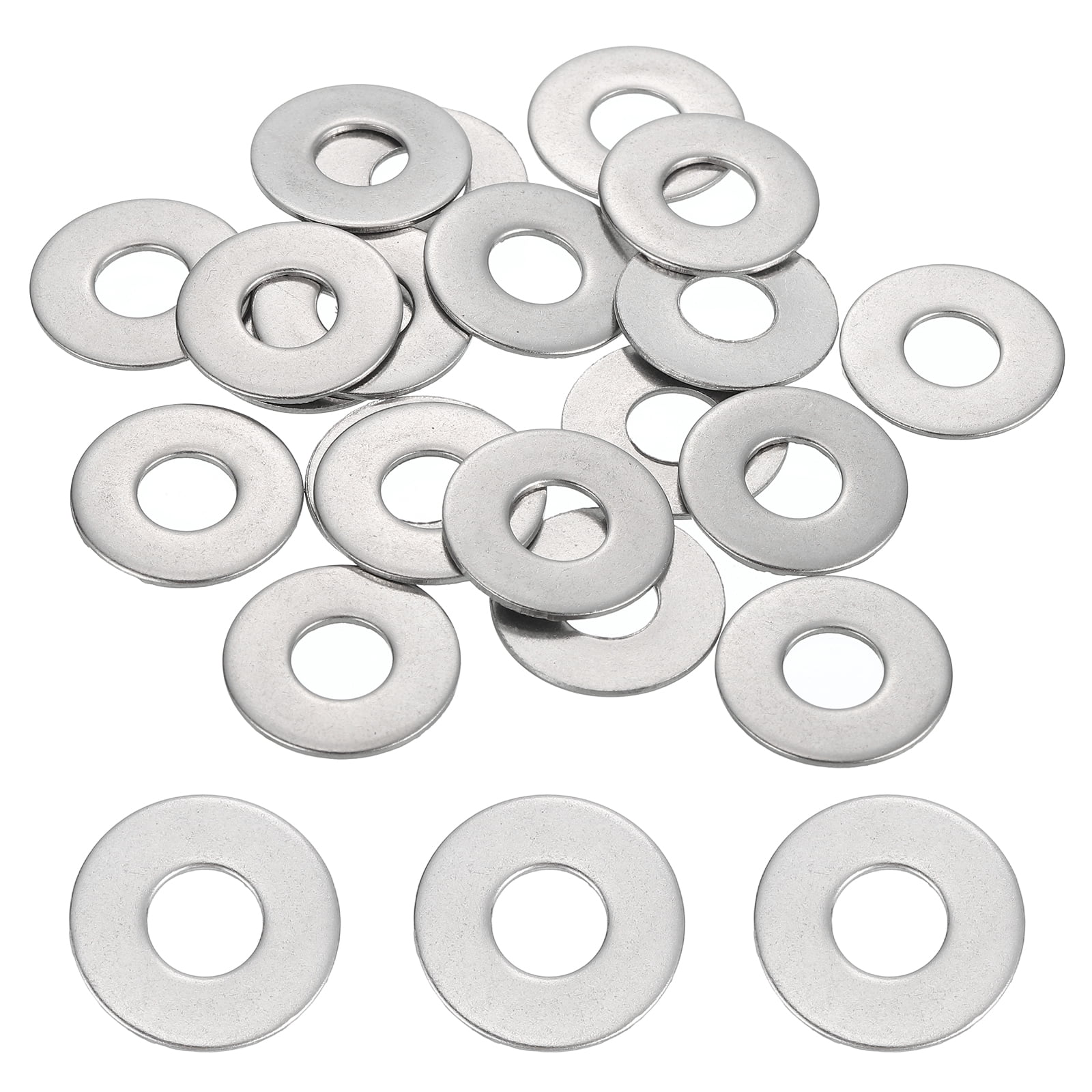 40 Pcs M8.5 304 Stainless Steel Flat Washers 8.5mm ID 20mm OD 1mm Thick ...
