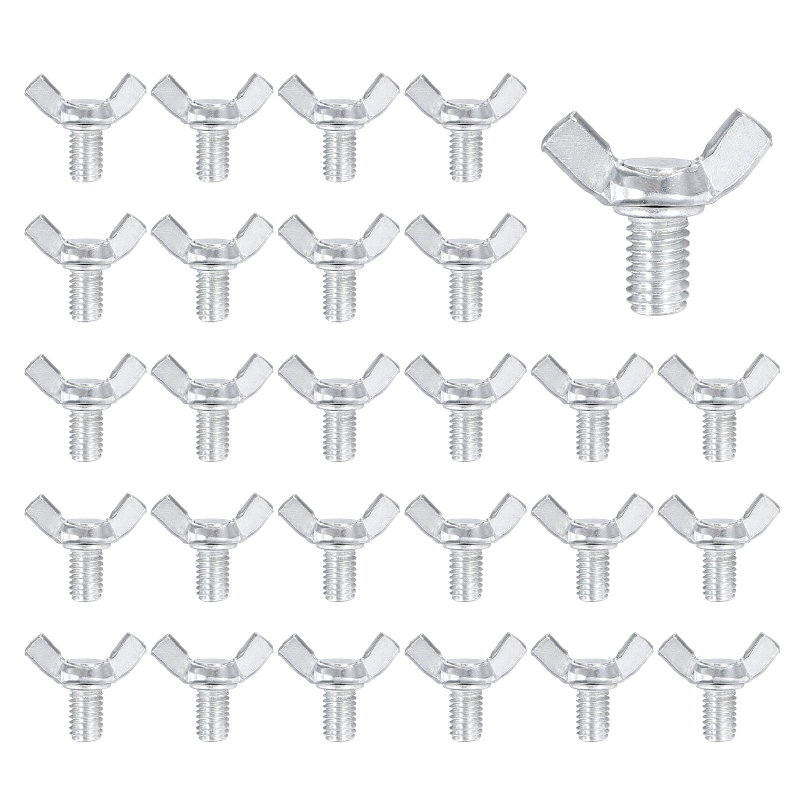40 Pcs M8x12mm Wing Butterfly Screw Bolts, Carbon Steel Zinc Plated ...