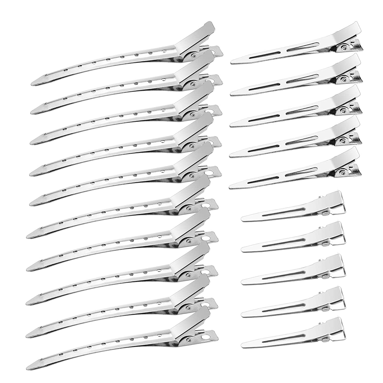 40 Pcs Metal Duck Billed Hair Clips for Styling Sectioning,Silver Hair ...