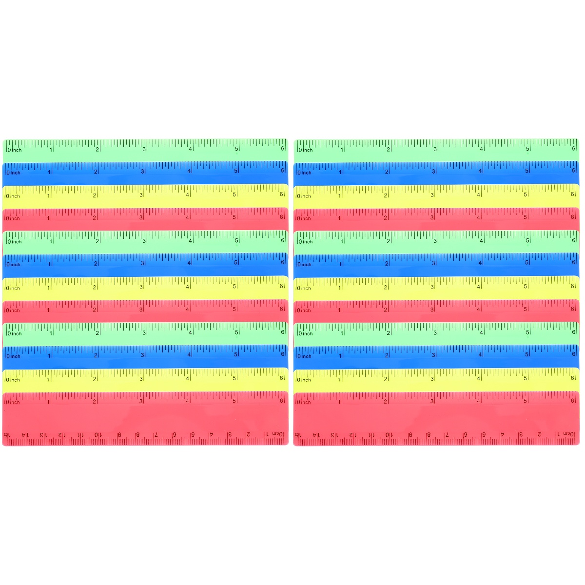 40 Pcs Metric Ruler Multi-function Colored Rulers Portable Painting ...