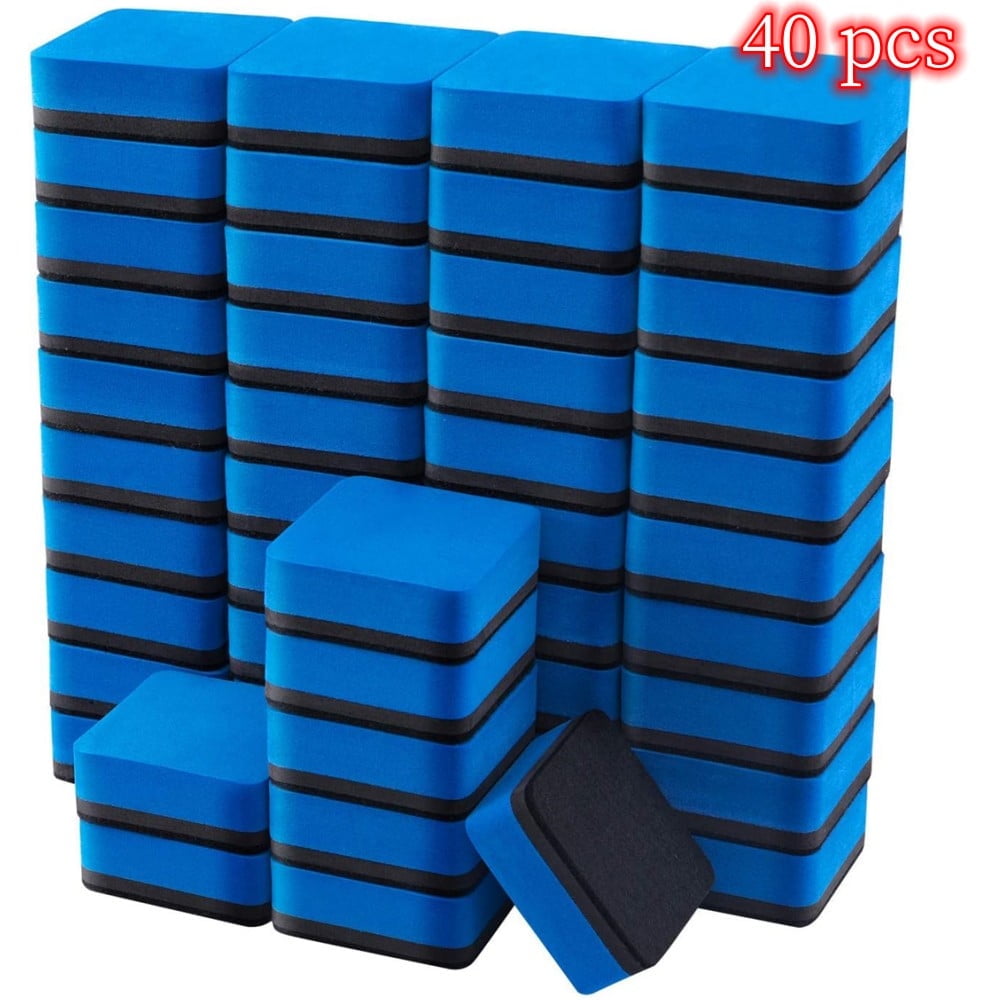 40 Pcs Mini Dry Erase Erasers,Magnetic Chalkboard Erasers for Classroom ...