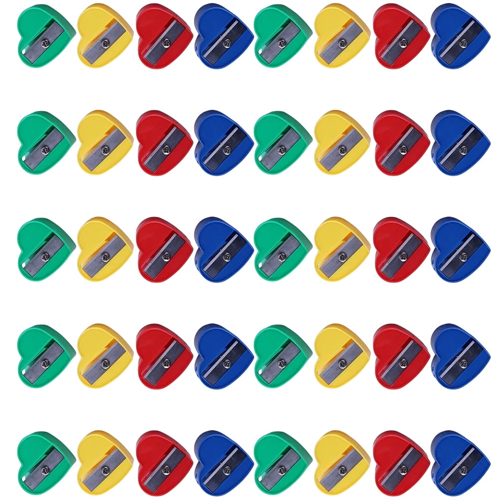 40 Pcs Mini Erasers Vintage Pencil Sharpener Heart Shape Student ...