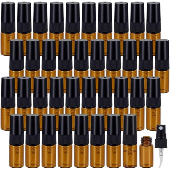 40 Pcs Mini Glass Spray Bottles 2 ml（0.07 fl.oz） Spray Refillable ...