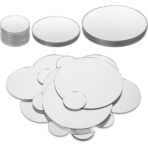 40 Pcs Mini Size Round Mirrors, Small Round Craft Mirrors, Mirror ...