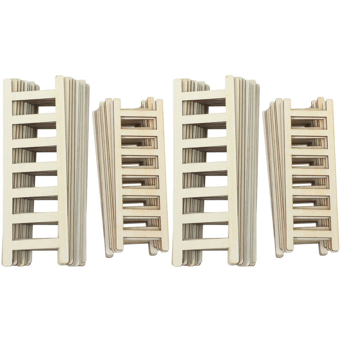 40 Pcs Mini Stairs Models Crafts Wood Tiny Furniture Small Ladder ...