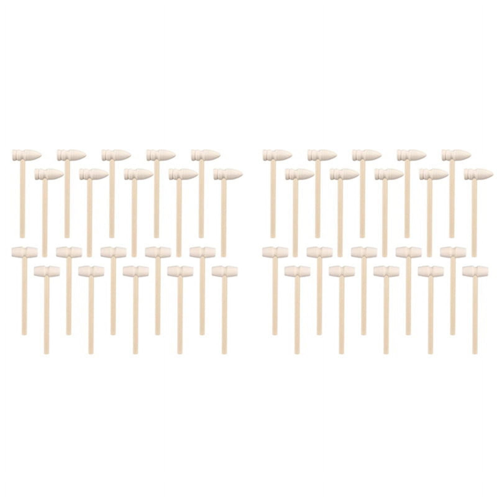 40 Pcs Mini Wooden Hammers Crab Lobster Mallets Hardwood Mallet ...