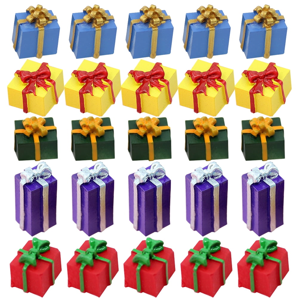 40 Pcs Miniature Resin Gift Box Exquisite Ornaments Succulent ...