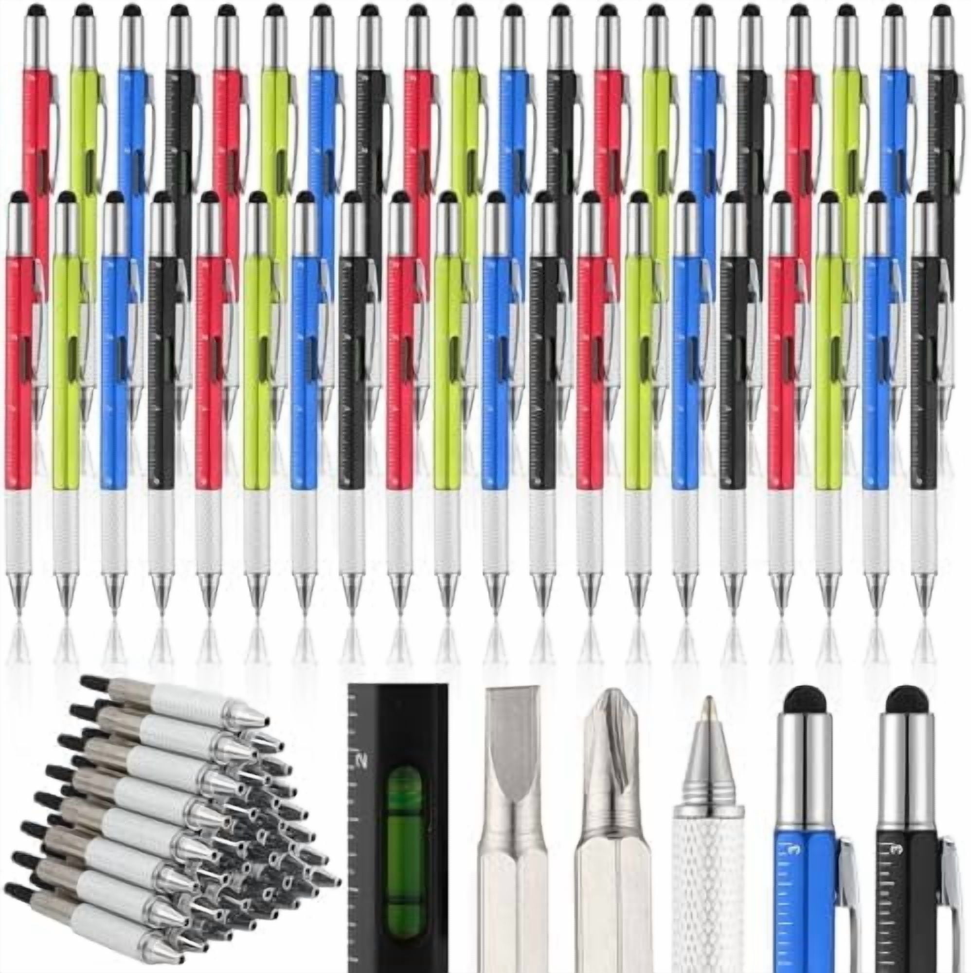 40 Pcs Multi Tool Pen Gifts for Fathers Day 6 in 1 Screwdriver Multi ...