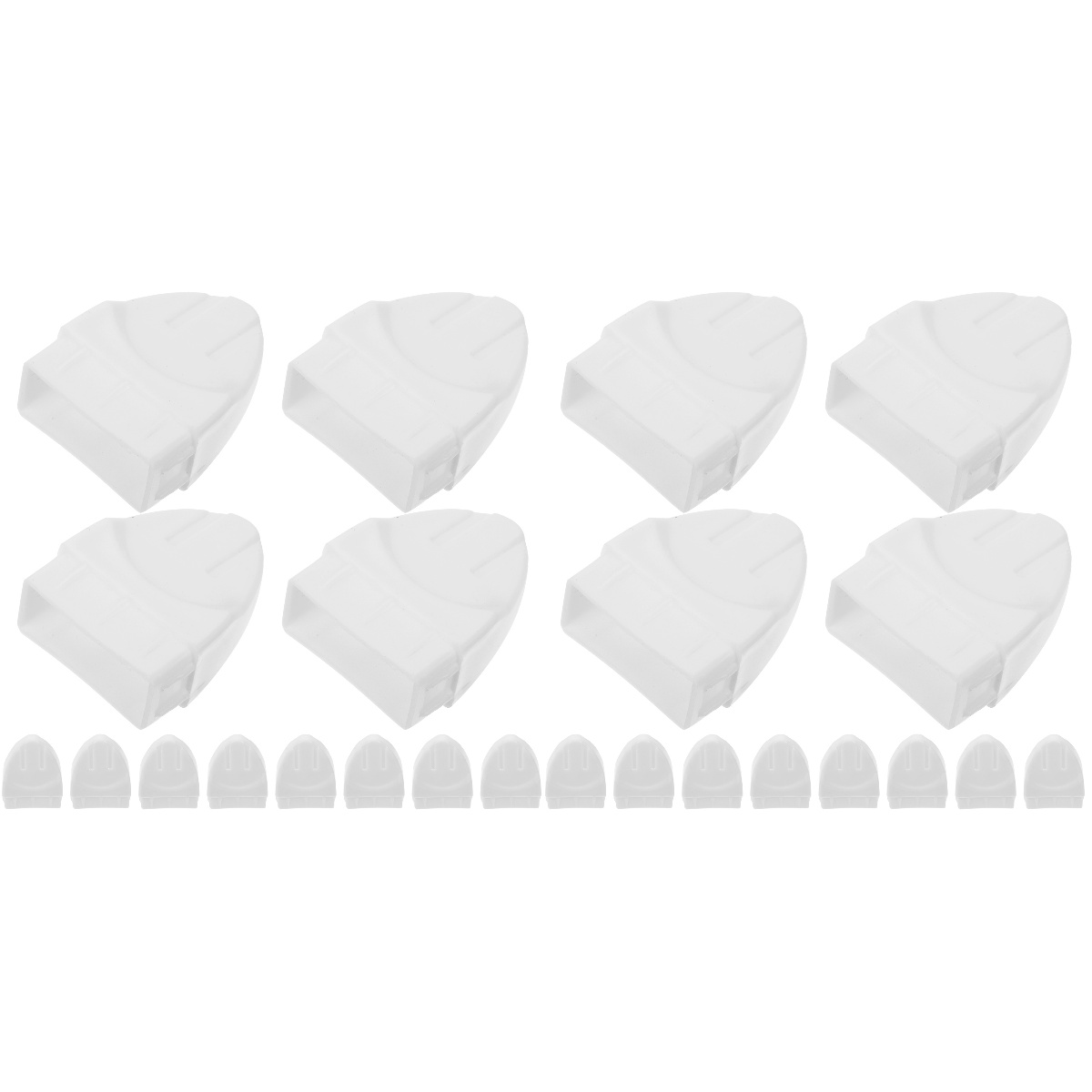 40 Pcs Baluster Cap Column Cover Decorative Fence Post Caps The White ...