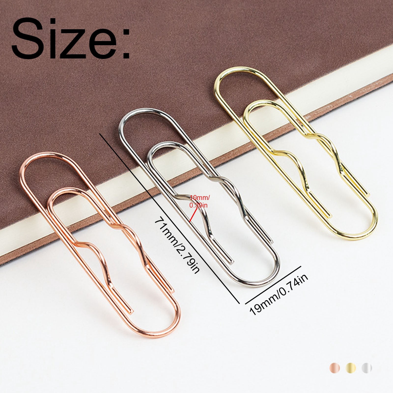 40 Pcs Multifunctional Metal Pen Clips, Portable Paperclip Pen Holders ...