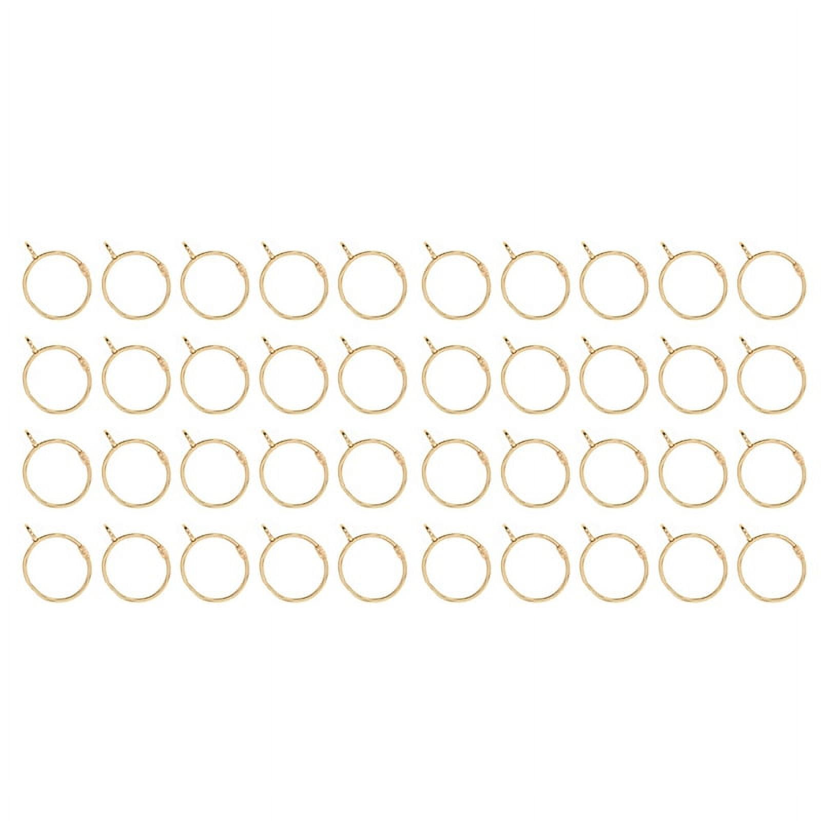 40 Pcs Openable Gold Curtain Rings Open and Close Metal Rustproof ...