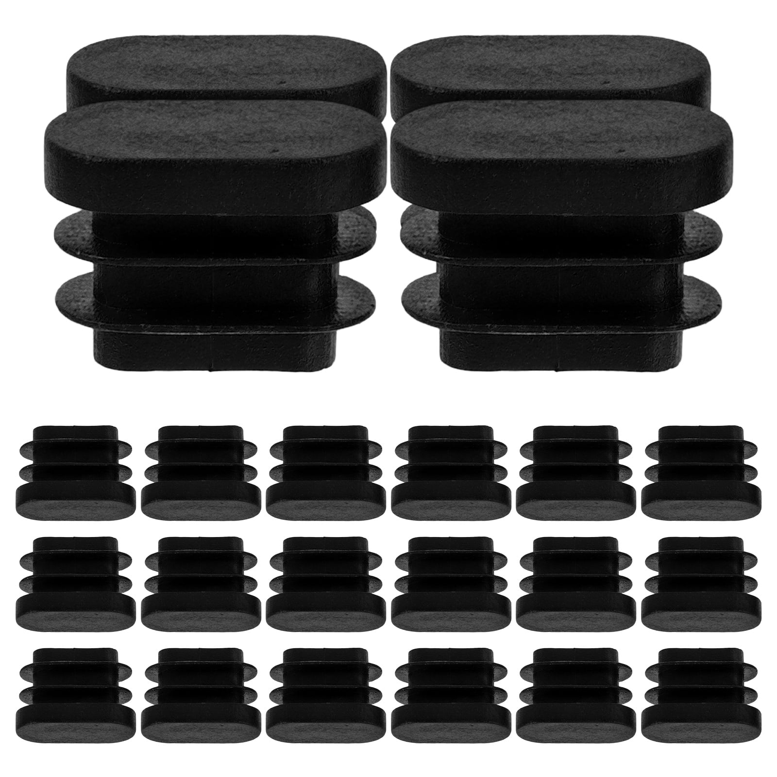 40 Pcs Oval Plastic Sleeve Chairs Oval Chair Leg Caps Small Leg Caps ...