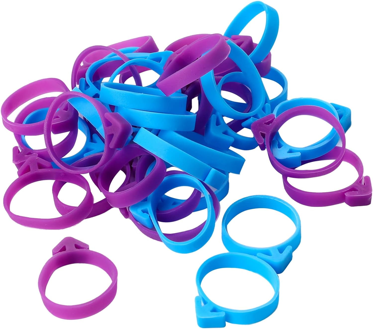 40 Pcs Pastry Bag Ties, Reusable Silicone Icing Piping Bag Ties, Icing ...