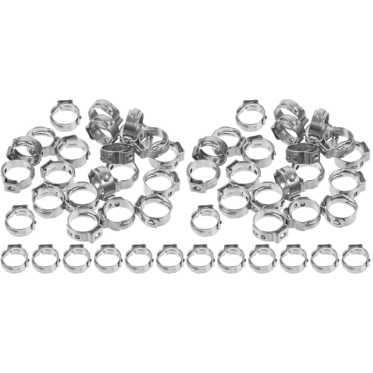 40 Pcs Pipe Clamping Ring Cinch Clips Tool Stainless Steel Hose Clamps ...