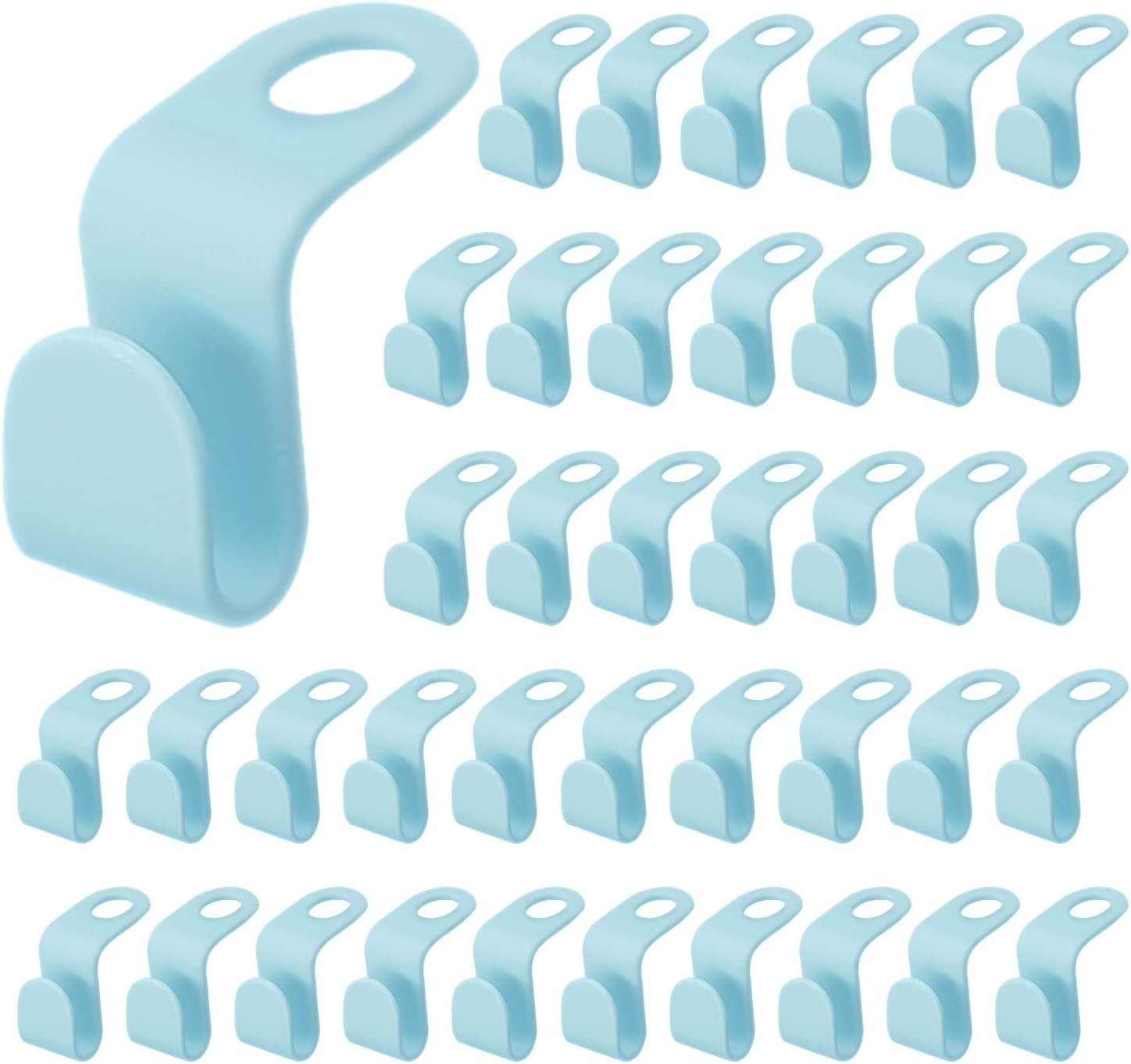 40 Pcs Plastic Clothes Hanger Connector Hooks for Wardrobe Cabinets ...