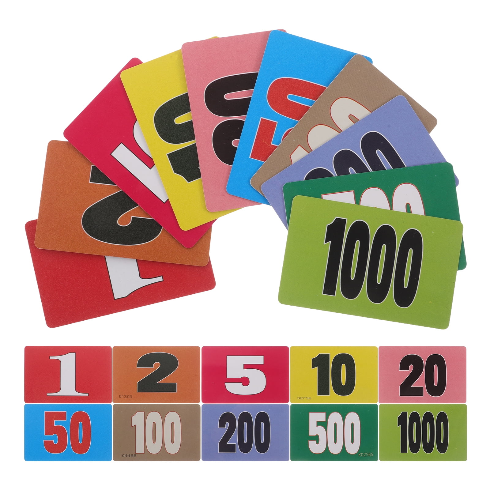 40 Pcs Plastic Counting Chips Numbered Poker Chip Game Chips Math ...