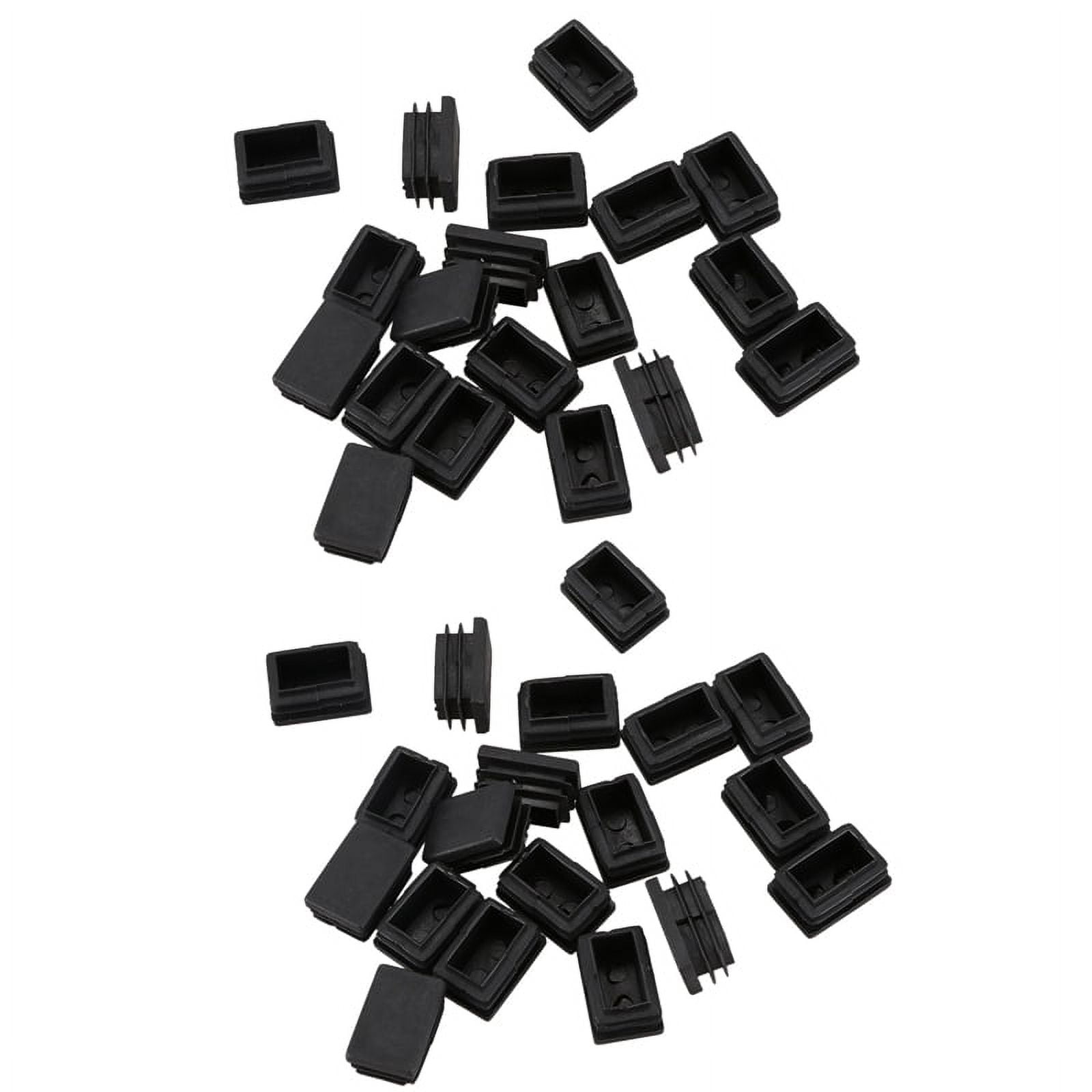 40 Pcs Plastic Rectangular End Cap 30mm X 20mm Threaded Pipe Tube ...