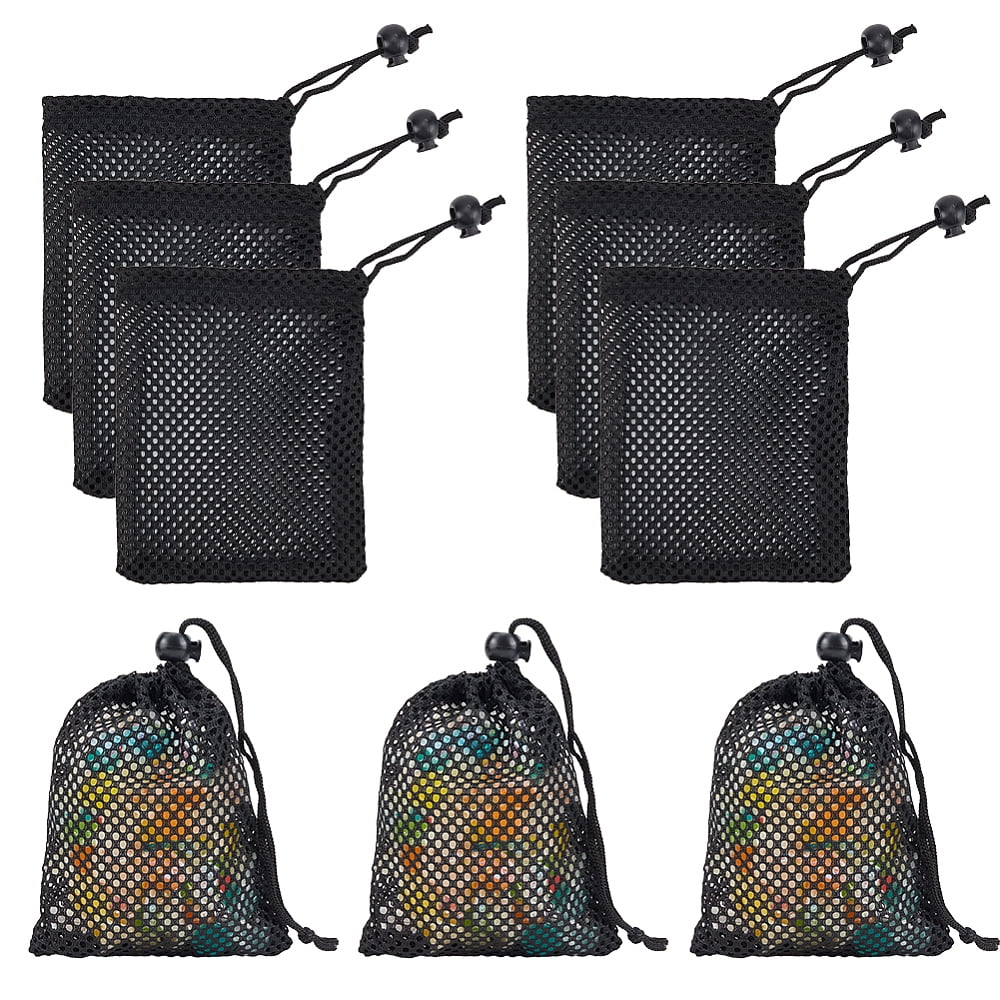 40 Pcs Polyester Mesh Drawstring Storage Bags Mesh Drawstring Pouches ...