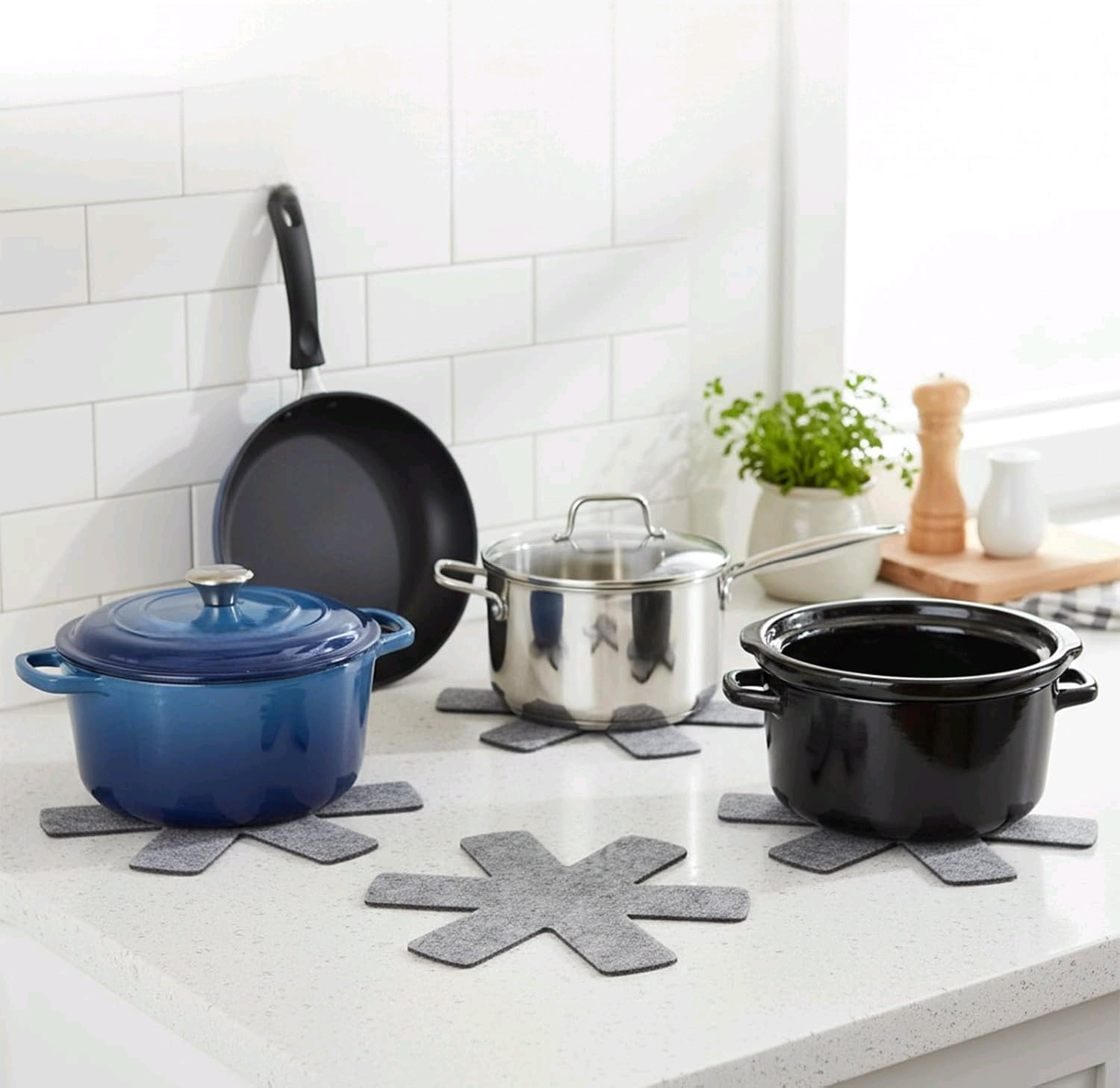 40 Pcs Pot and Pan Protectors Bulk 5 Different Sizes, Thicker Felt ...