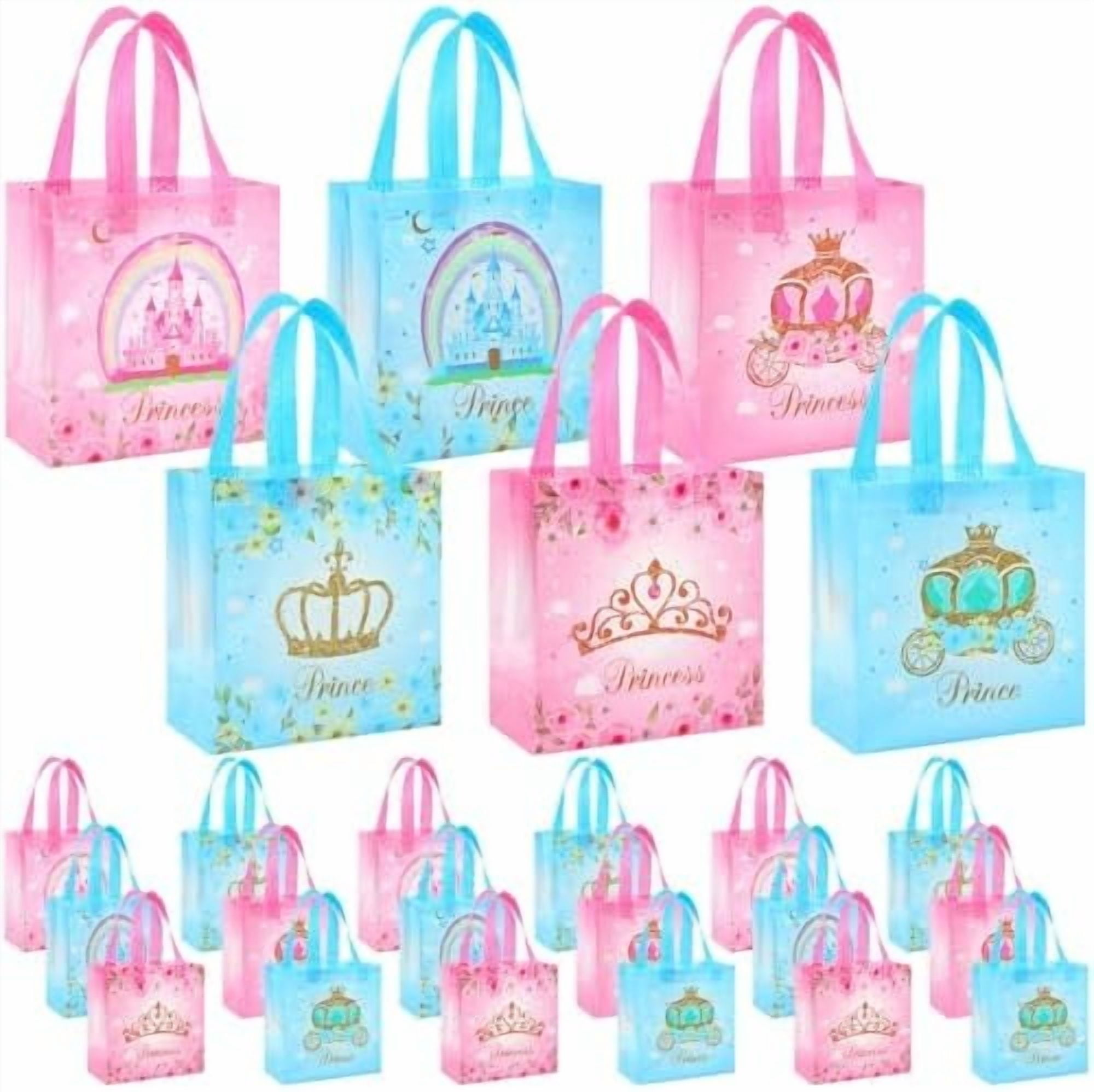 40 Pcs Prince and Princess Party Favor Bags with Handles Prince ...