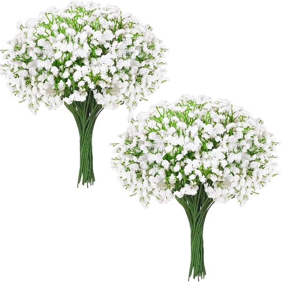 40 Pcs Real Touch Artificial Flowers, White Fake Flowers Flowers ...