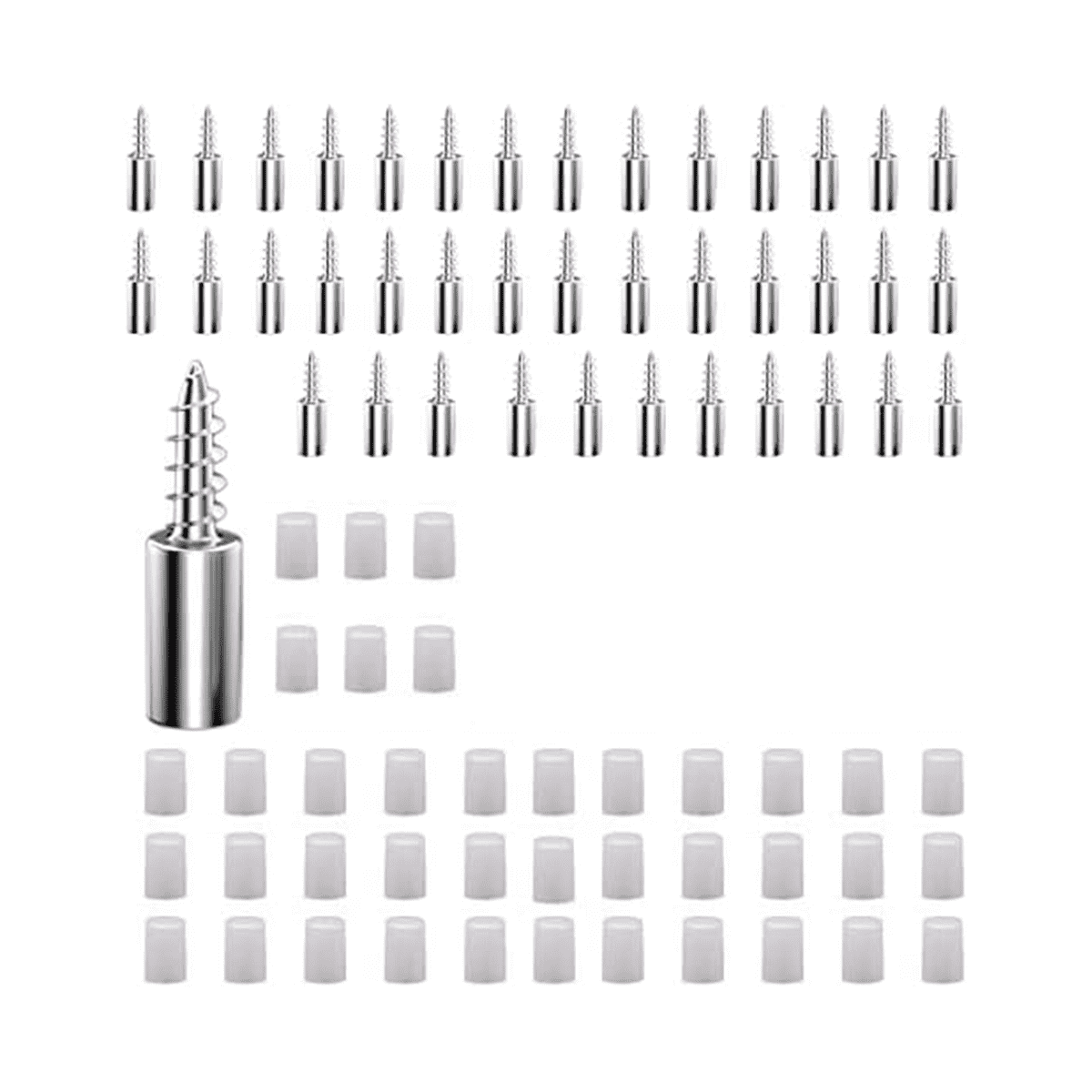 40 Pcs Shelf Bracket Screws Pegs with Non- Sleeve, Non-Punching ...
