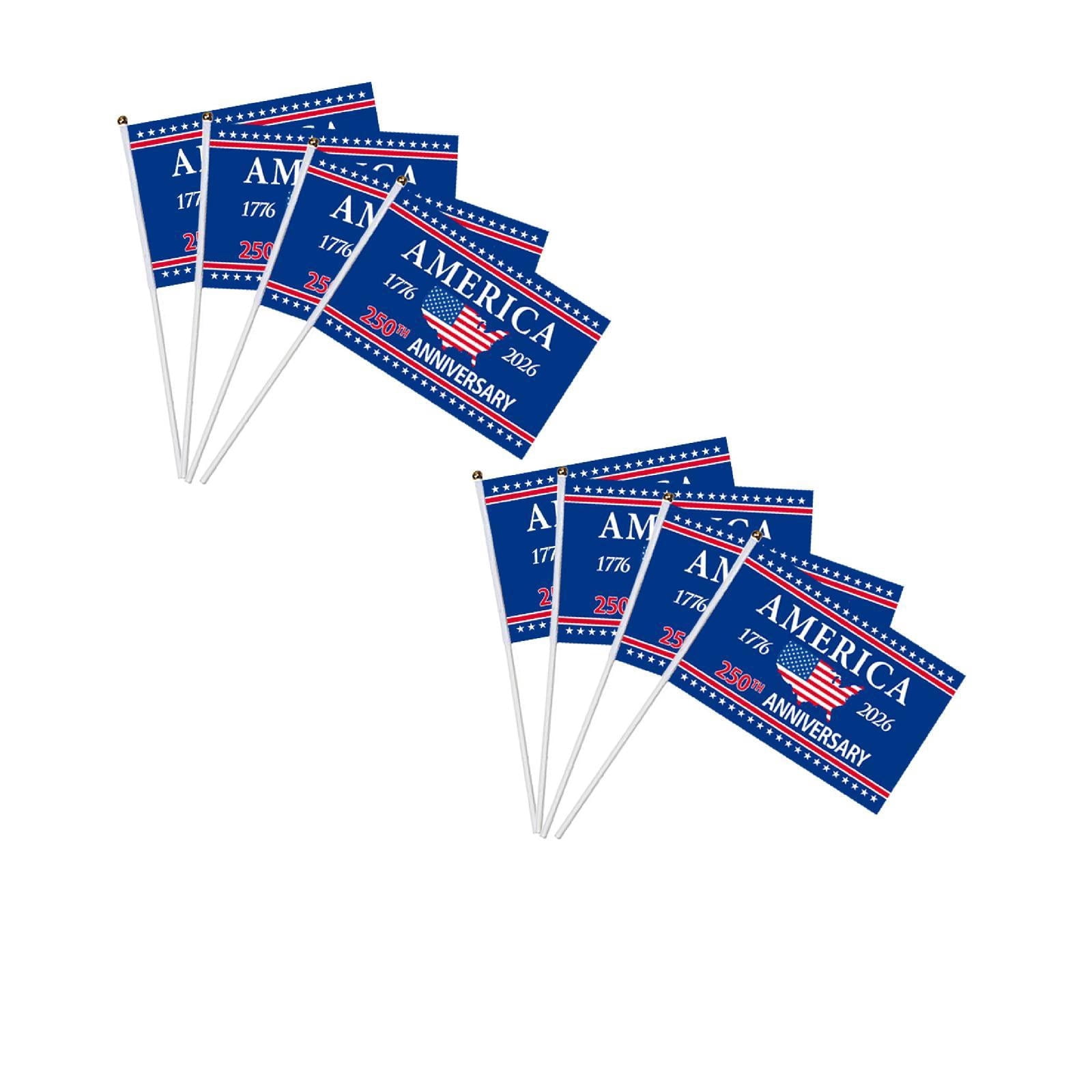 40 Pcs Small American Flags, 250th Anniversary USA Small Handheld Flag ...