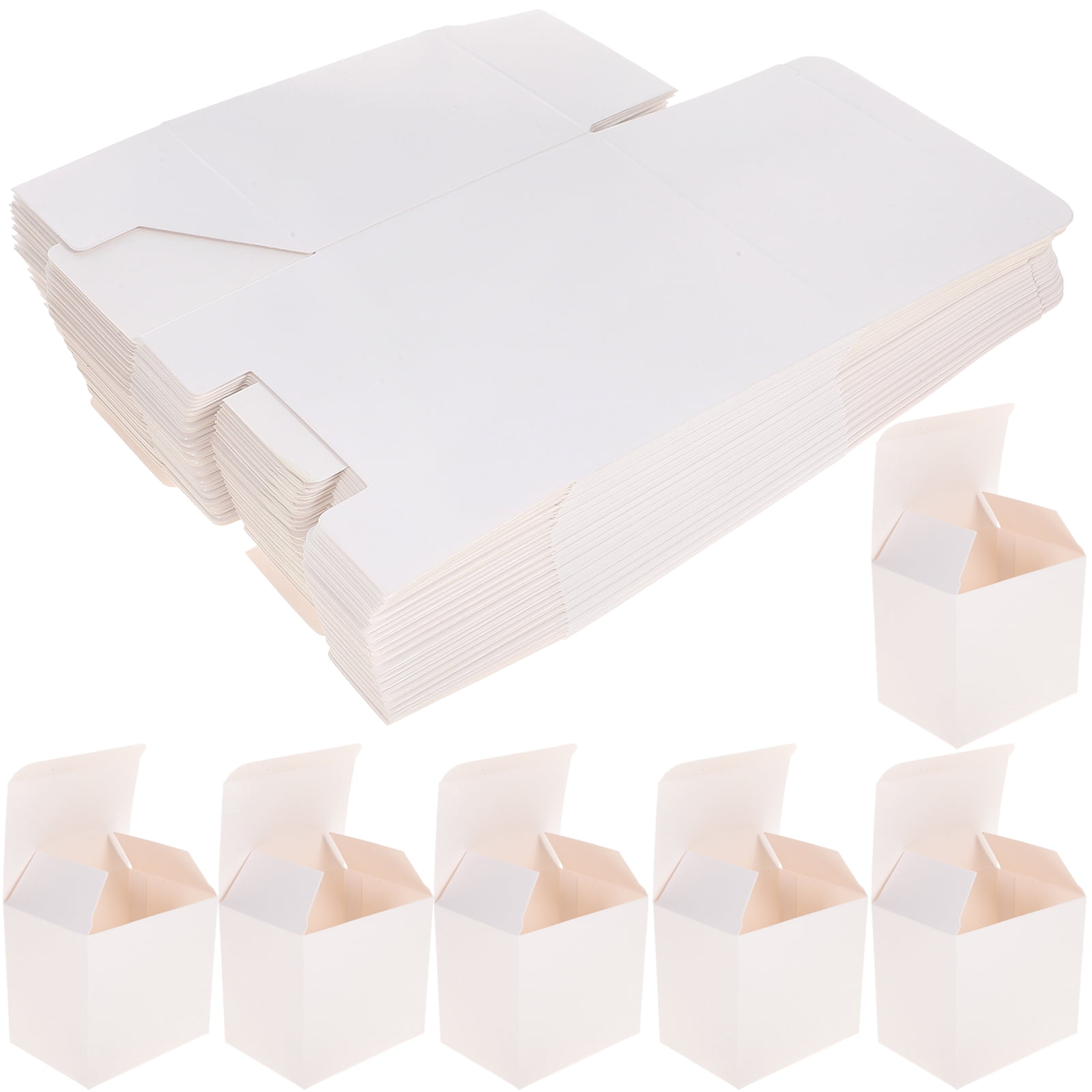 40 Pcs Small White Paper Box Candy Bags Cookie Boxes Treat Packing ...