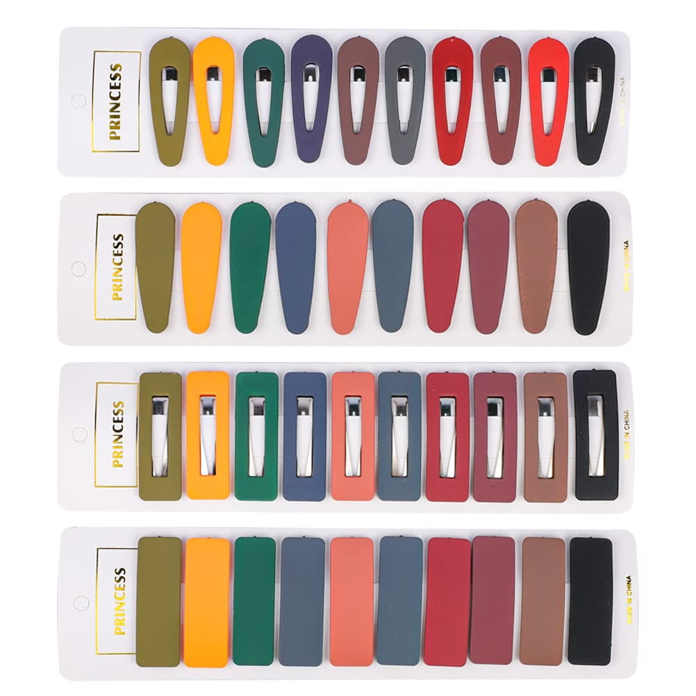 40 Pcs Snap Hair Clips for Kid, Metal Snap Hair Barrettes for Girls ...