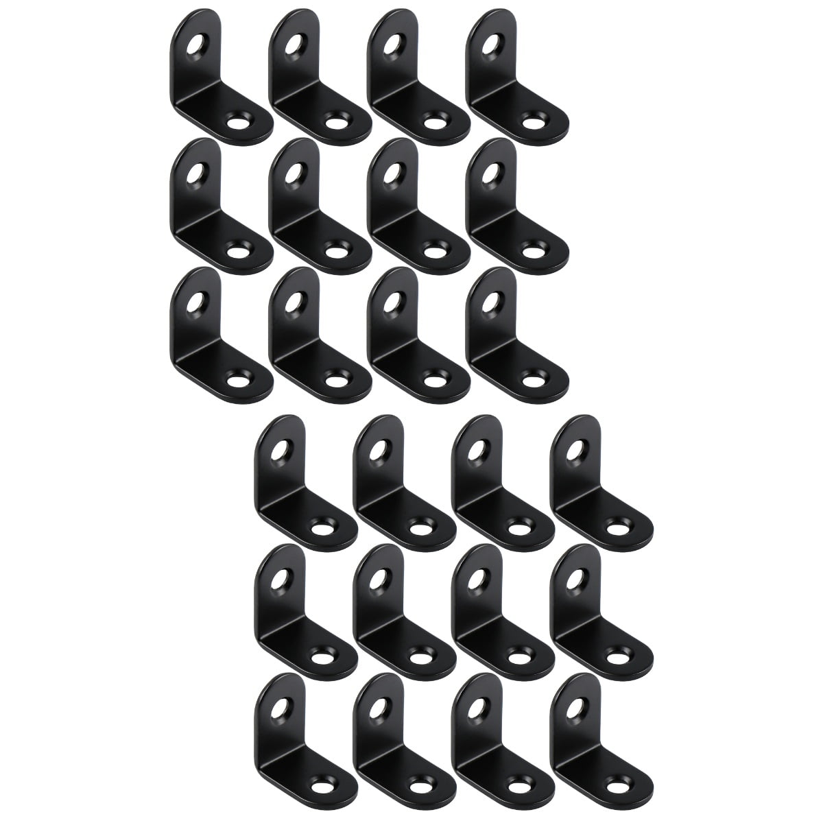 40 Pcs Stainless Steel Corner Code Black Shelf Angle Fitting Brace ...