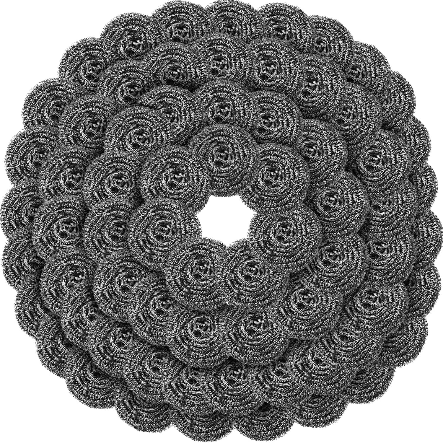 40 Pcs Stainless Steel Scrubber Bulk Large Steel Wool Scrubber 50 Gram ...