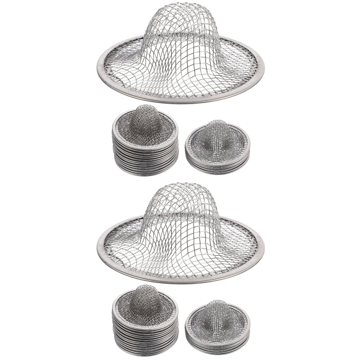 40 Pcs Stainless Steel Sink Strainer Mesh Metal Drain Strainer Mesh ...