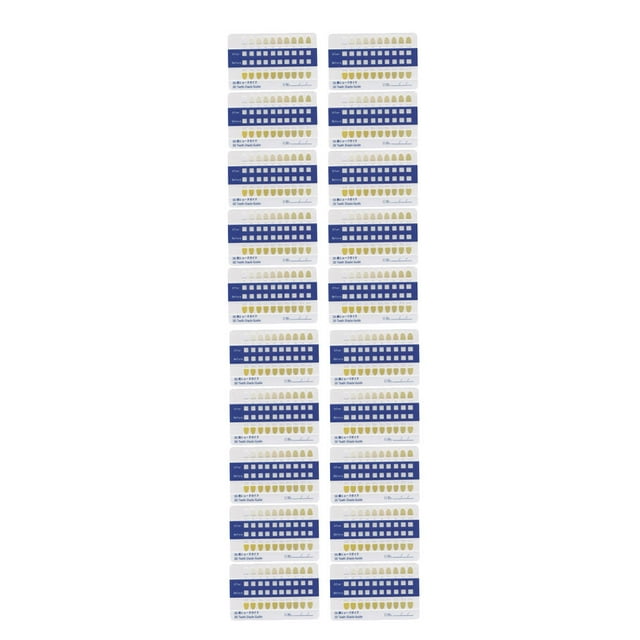 40 Pcs Teeth Shade Guide Tooth Color Chart Dental Cards - Walmart.com