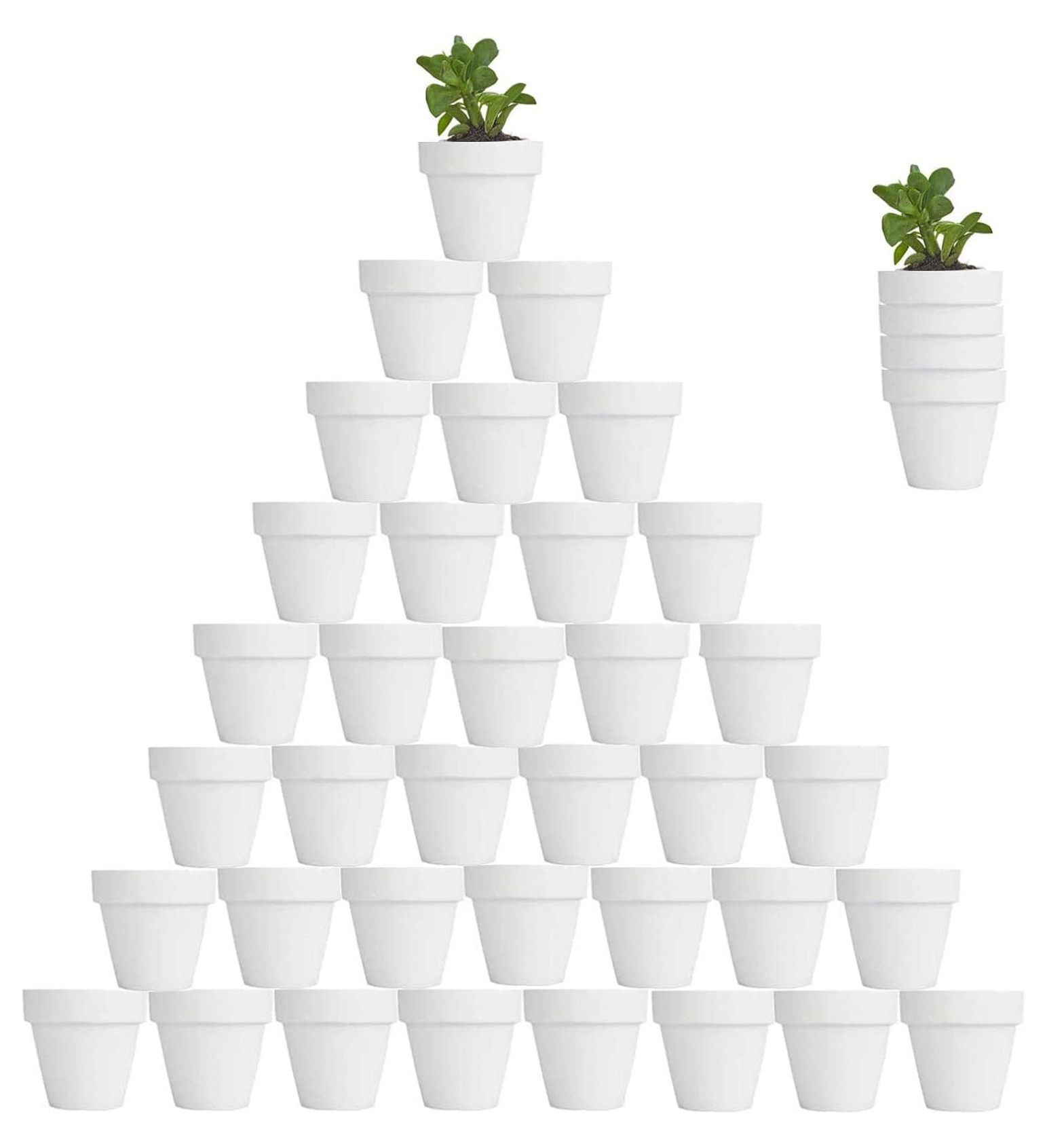 40 Pcs Terracotta Pot Clay Pots 2.9'' Clay Ceramic Pottery Planter ...