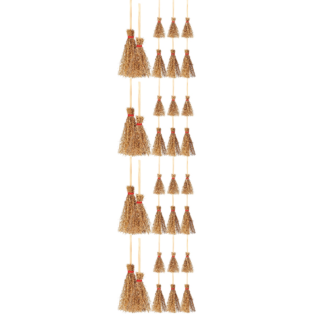 40 Pcs Tiny Brooms Simulation Micro Witch Broomsticks Decorative ...