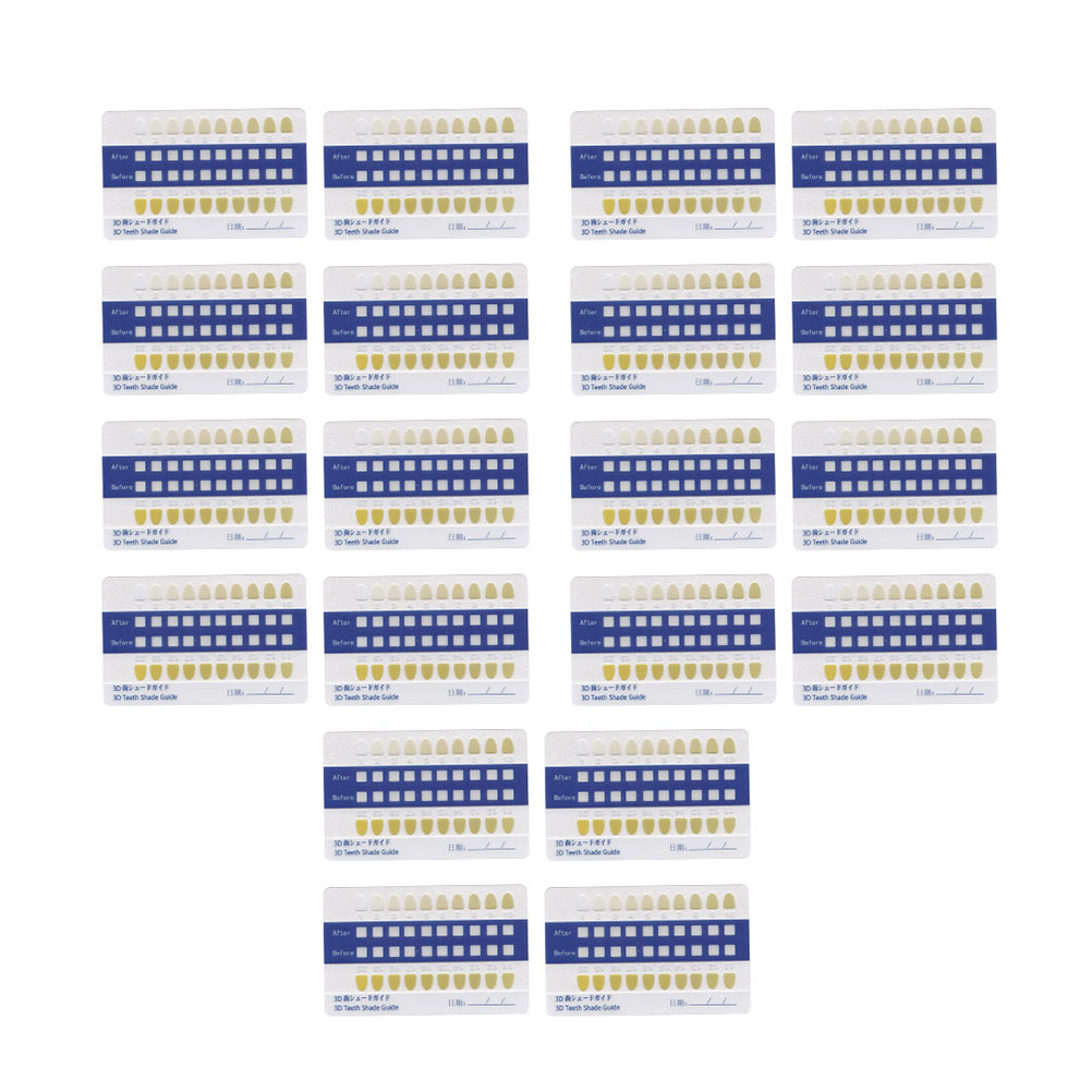 Tooth Shades Cards for Dental Use Made of Durable PVC White ...