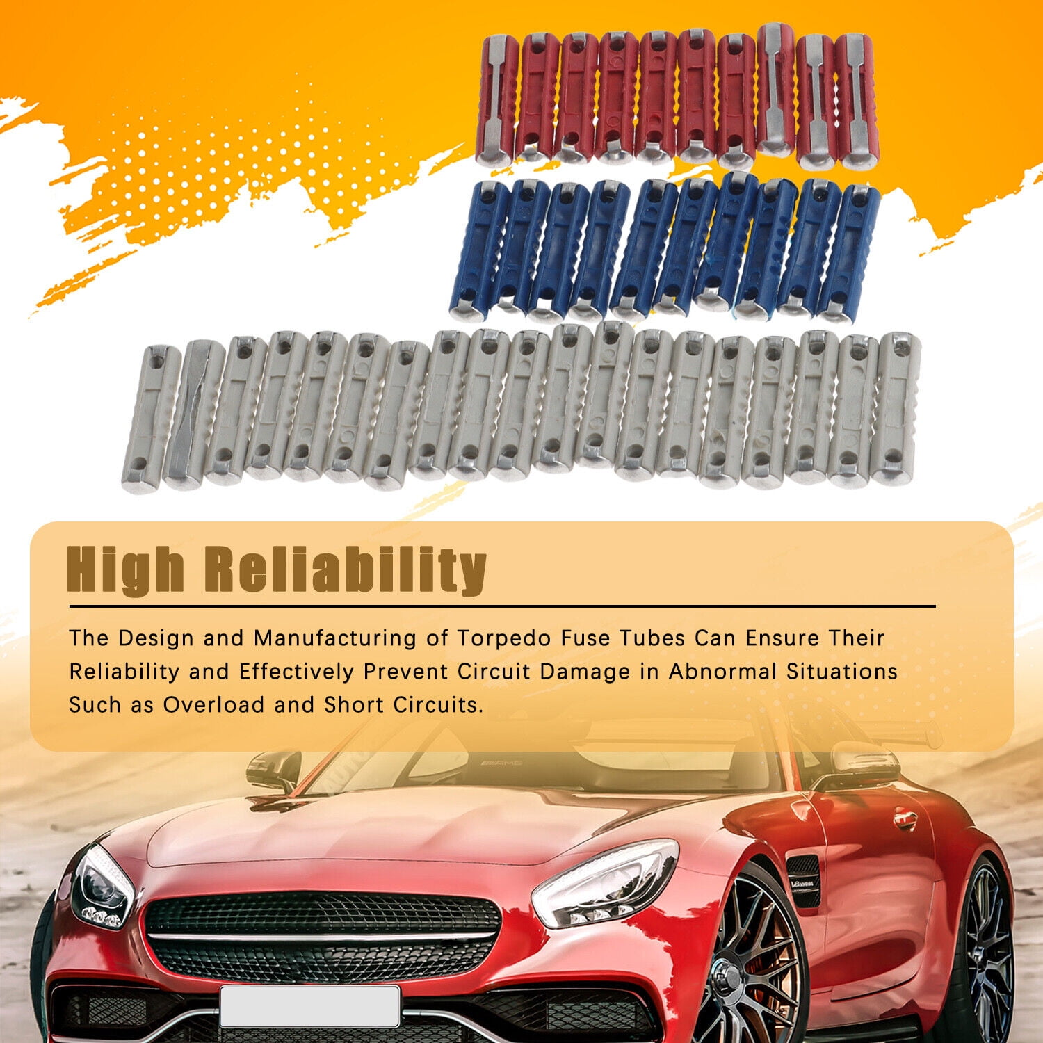 40 Pcs Torpedo Fuse Kit for Mercedes108 113 114 115 W124 W126 W201 R107 ...