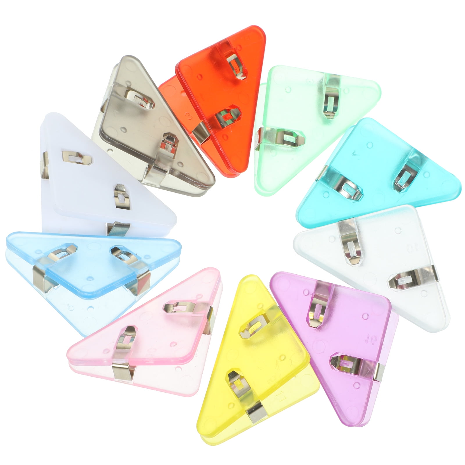 40 Pcs Transparent Triangle Clip Corner File Test Paper Slip-on Push ...