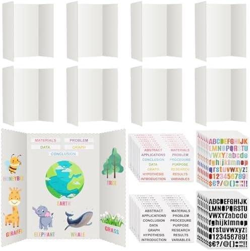 40 Pcs Trifold Poster Board 36" x 48" Large Science Fair Display Board ...