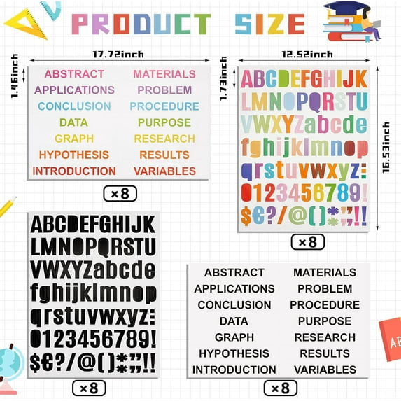 40 Pcs Trifold Poster Board 36" x 48" Large Science Fair Display Board ...