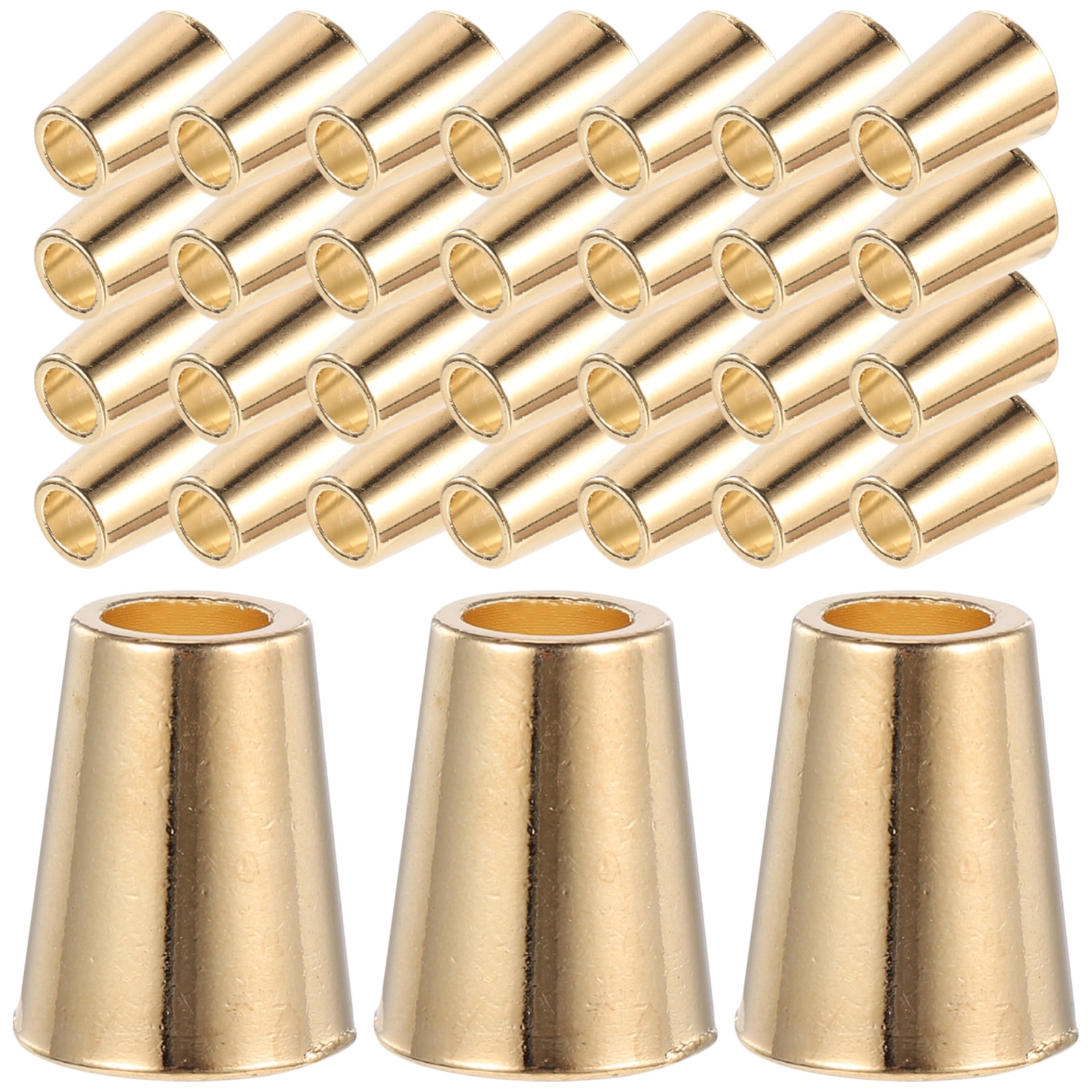 40 Pcs Trumpet-shaped Hanging Beads Rope Cord Ends Lanyard Metal ...